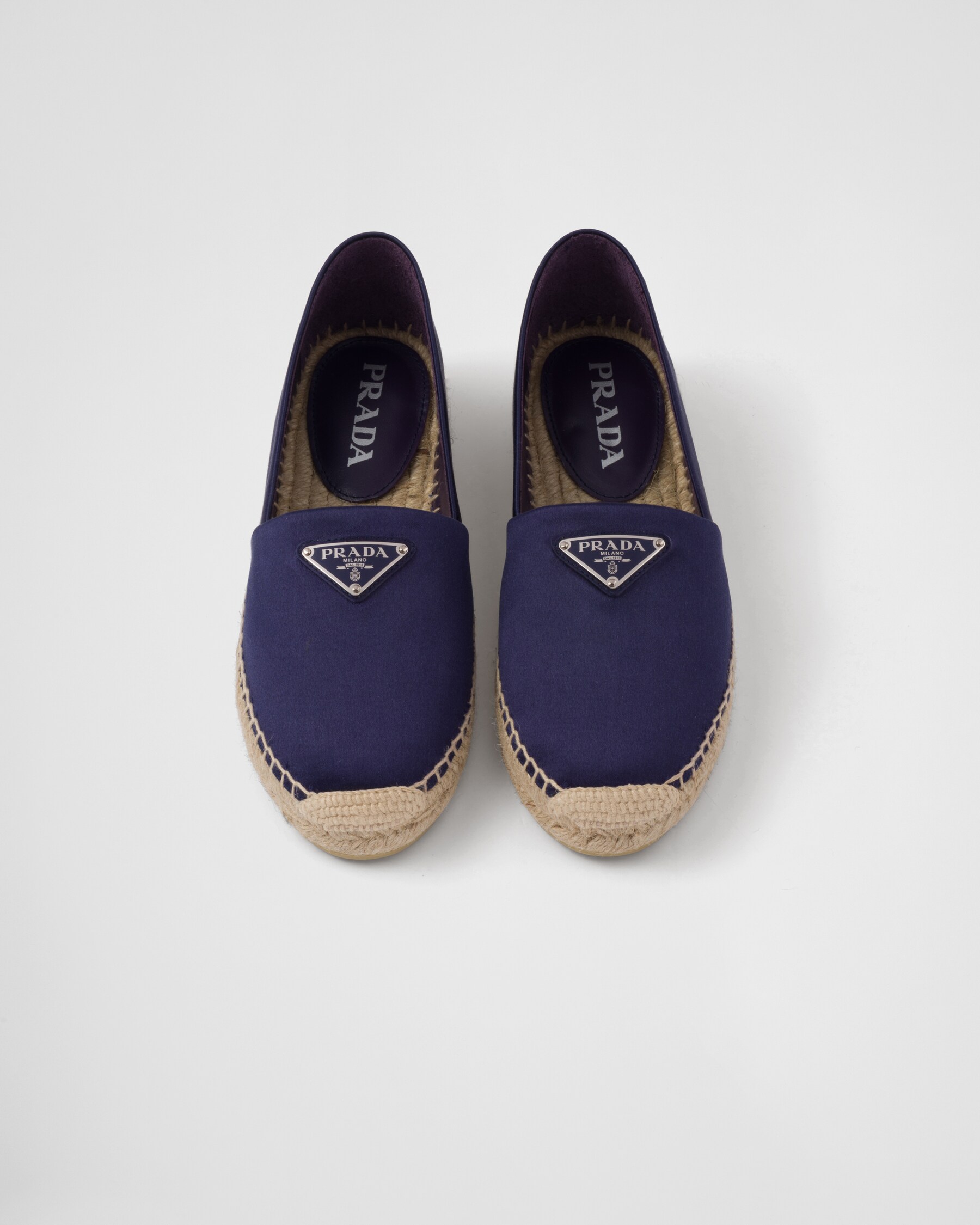 Espadrilles En Satin Anémone Violet | PRADA