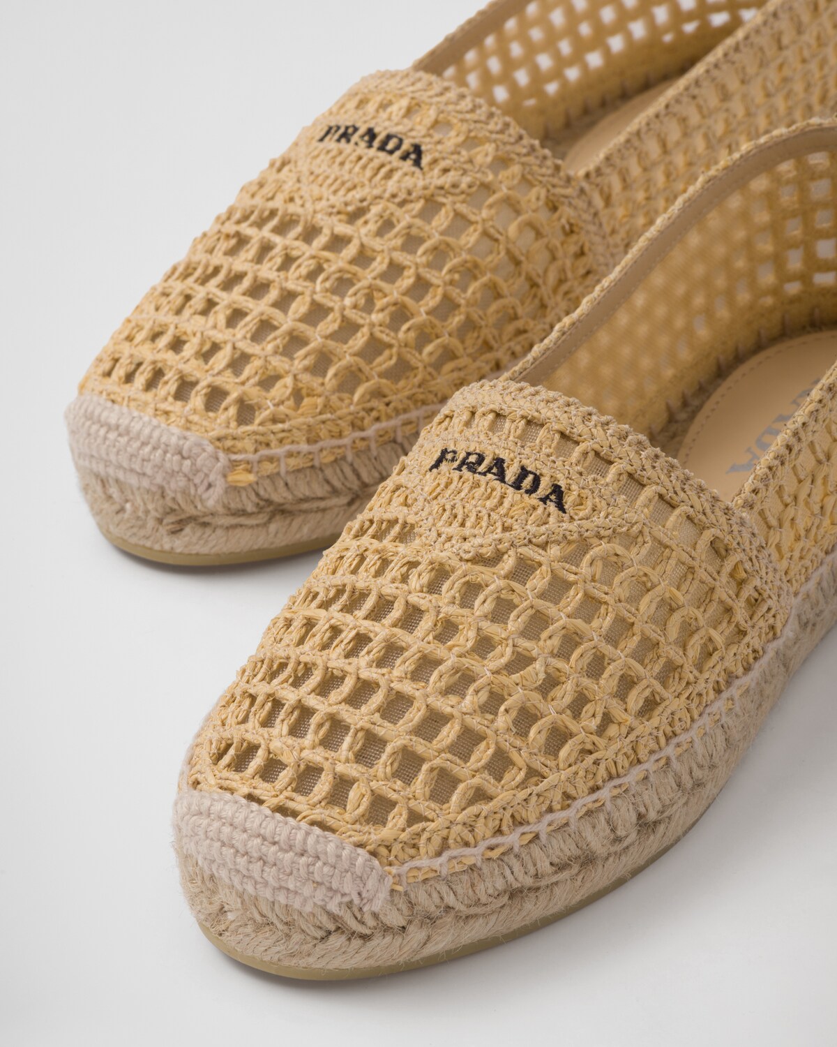 Natural Crochet Espadrilles | PRADA