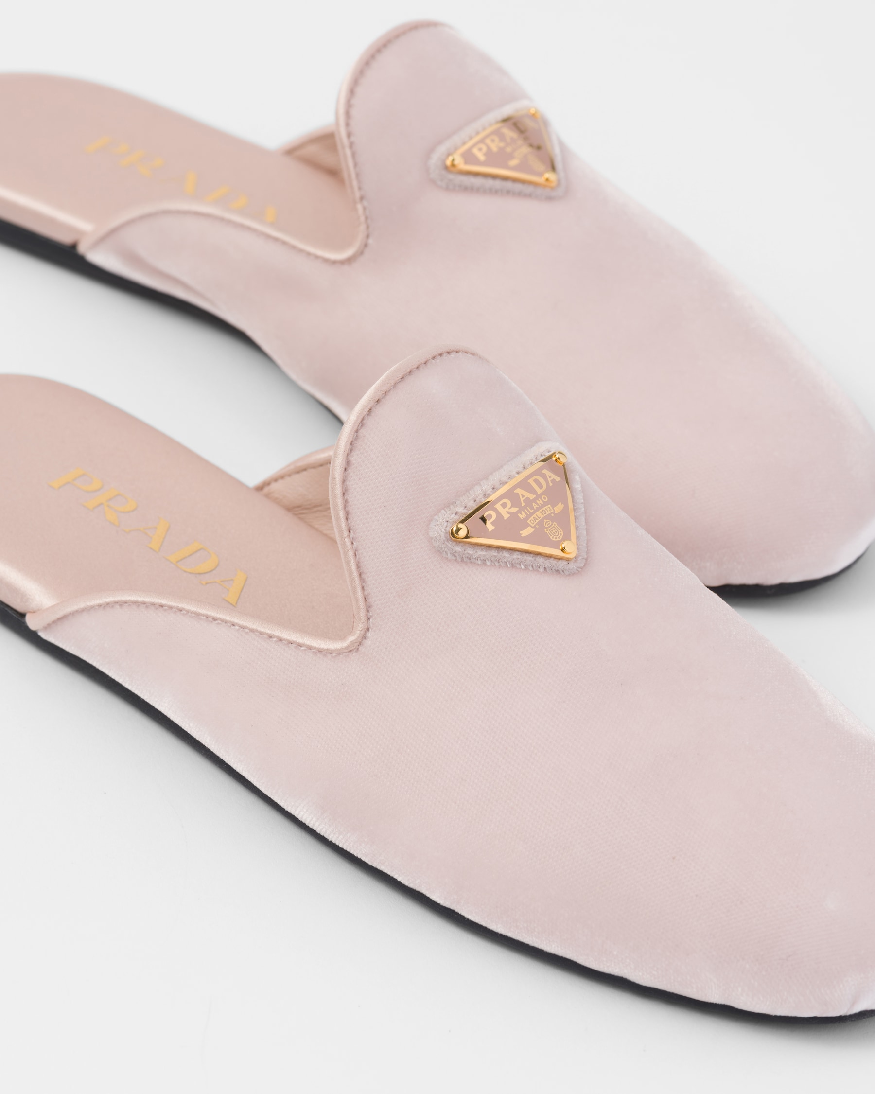 Water Lily Velvet Slippers | PRADA
