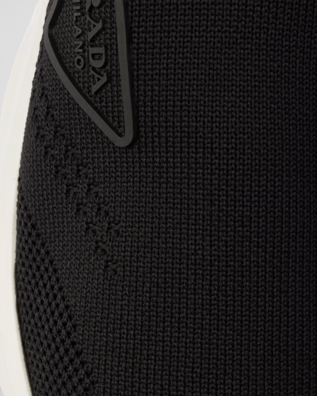 Black Stretch Knit Sock Sneakers | PRADA