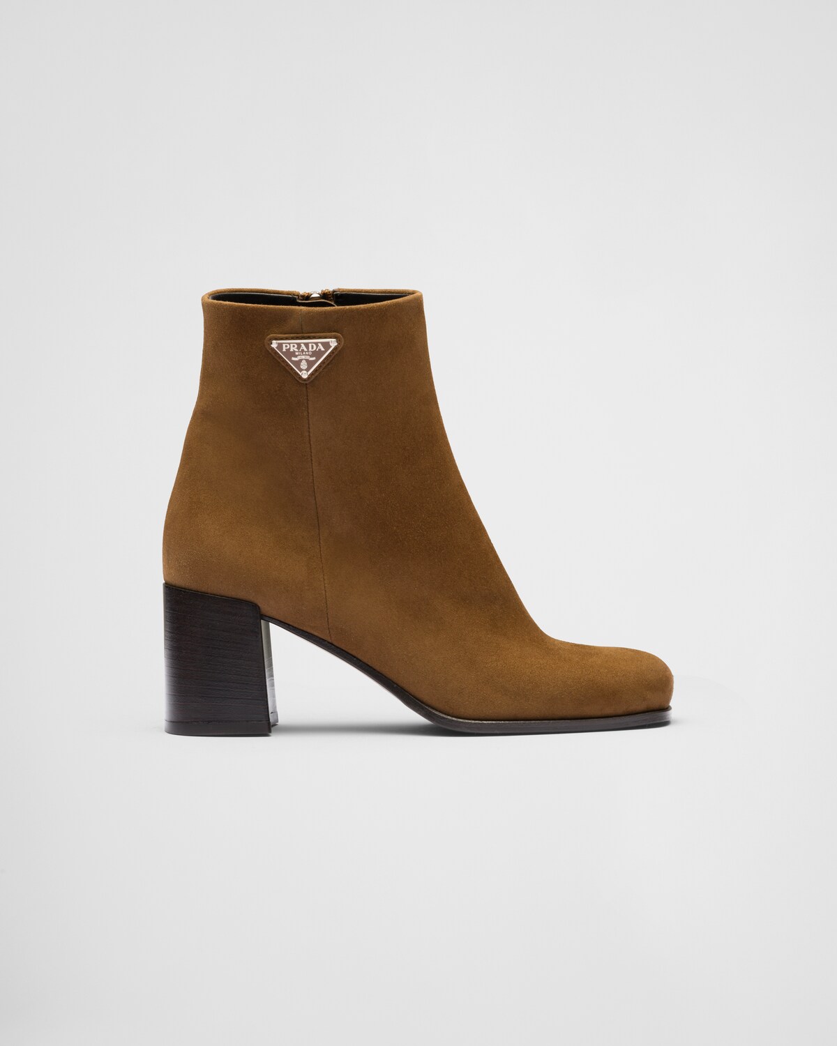 Light Brown Suede Booties | PRADA