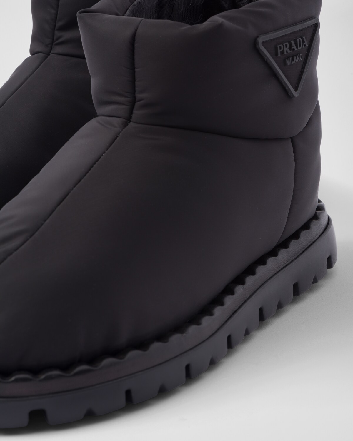 Black Nylon Fabric Booties | PRADA