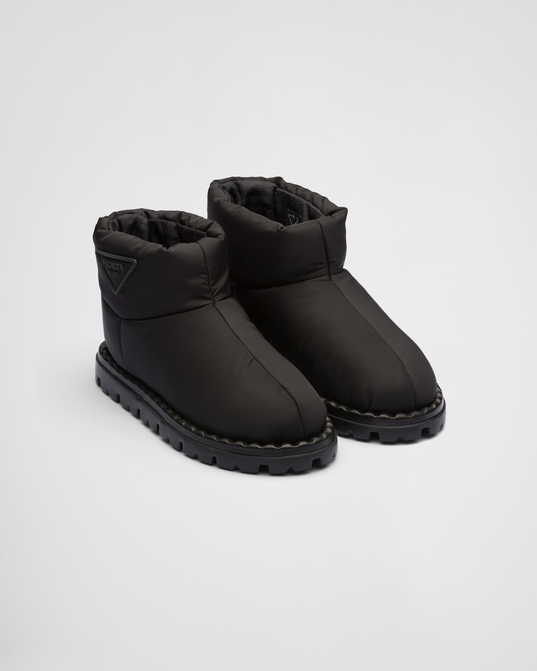 Black Nylon Fabric Booties | PRADA