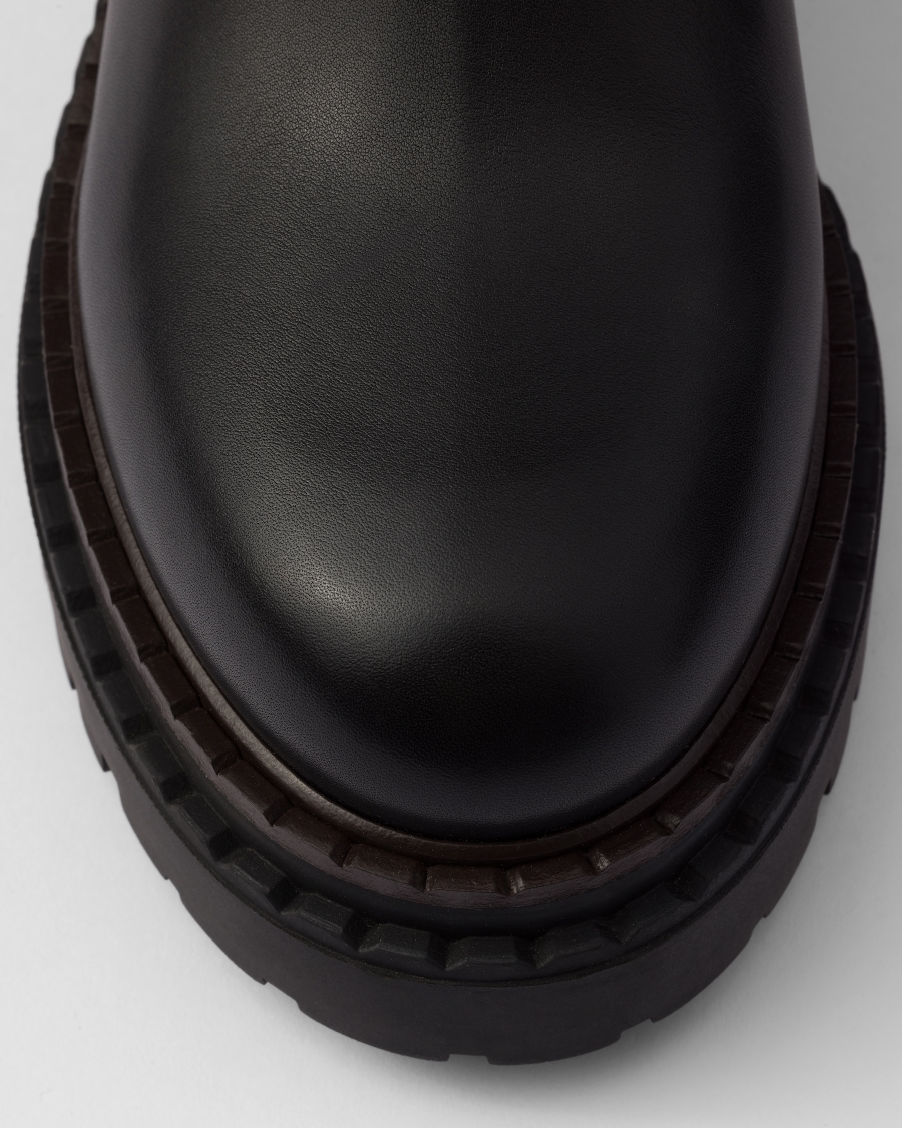 Black Leather Chelsea Boots | PRADA