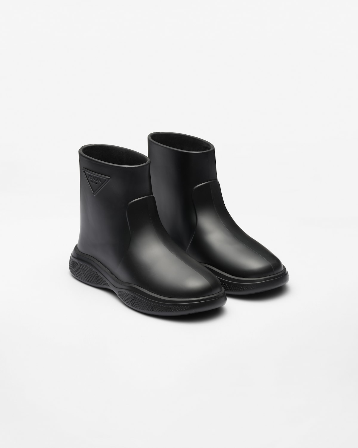 Black Rubber Booties | PRADA