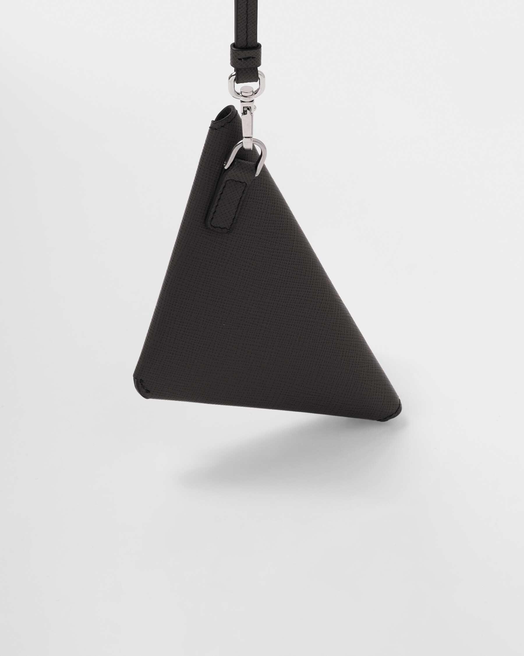 Black Saffiano Leather Keychain Trick | PRADA