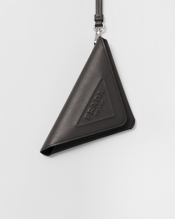 Black Saffiano Leather Keychain Trick | PRADA