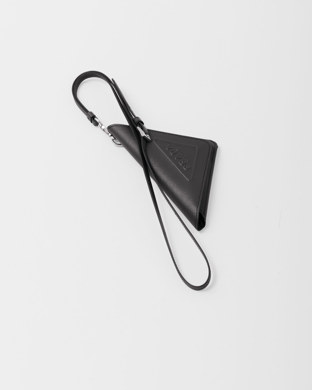Black Saffiano Leather Keychain Trick | PRADA