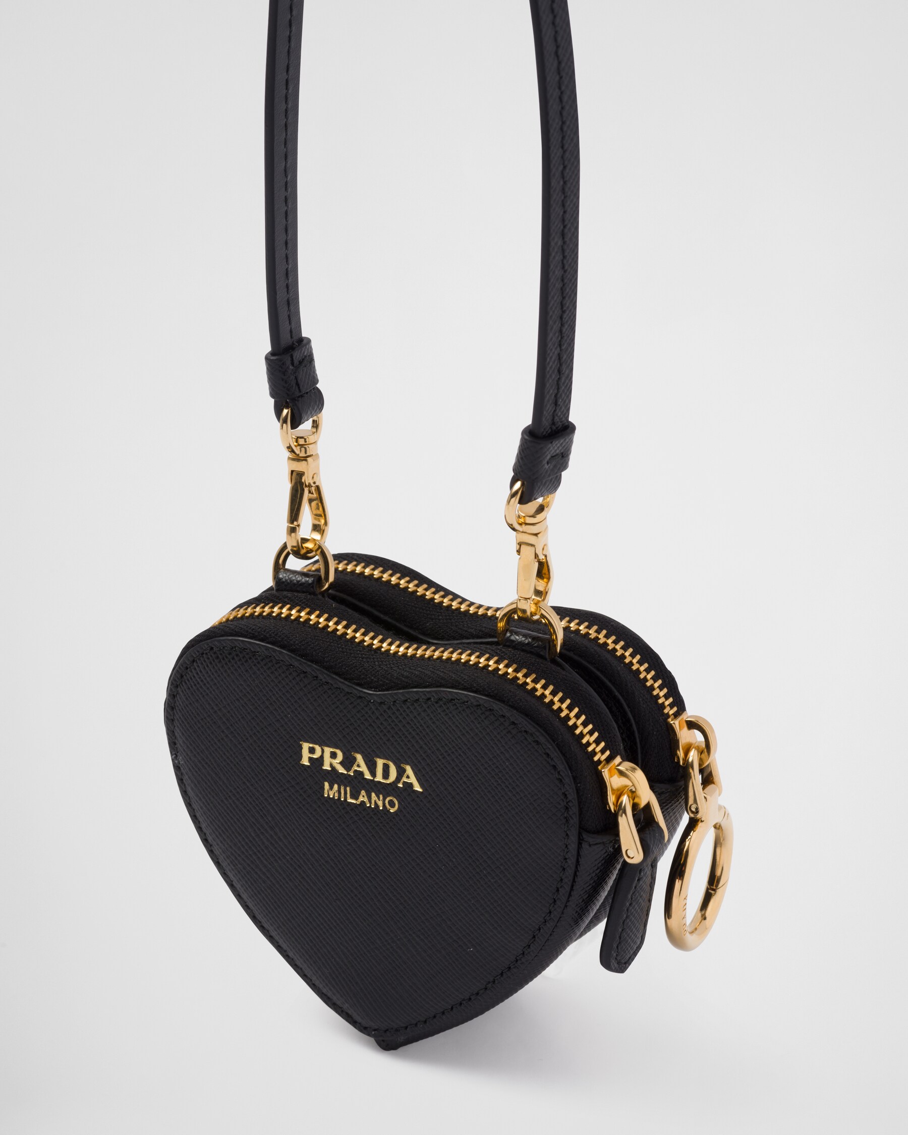 Black Saffiano Leather Mini Pouch | PRADA