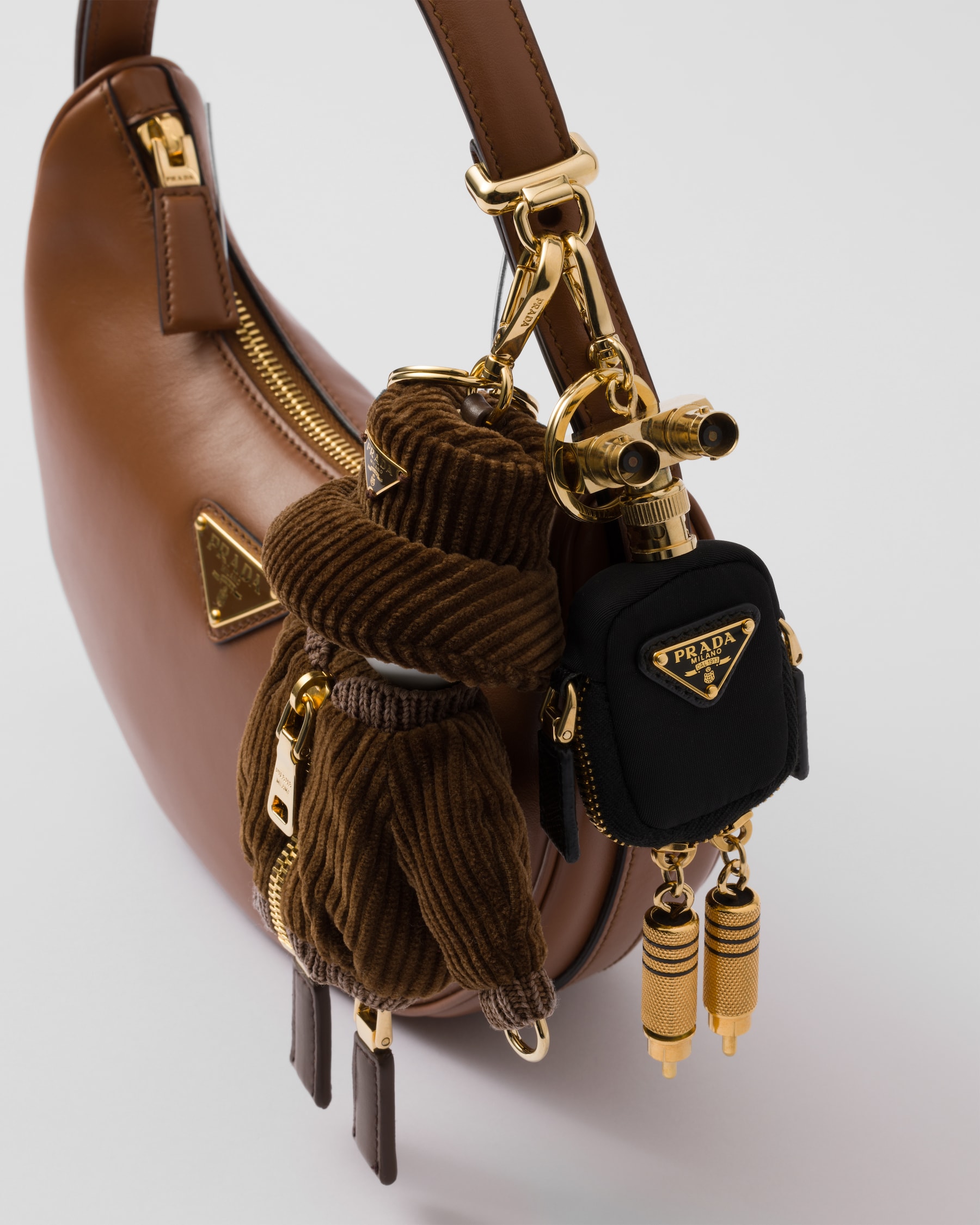 Black Robot Re-nylon Keychain Charm | PRADA