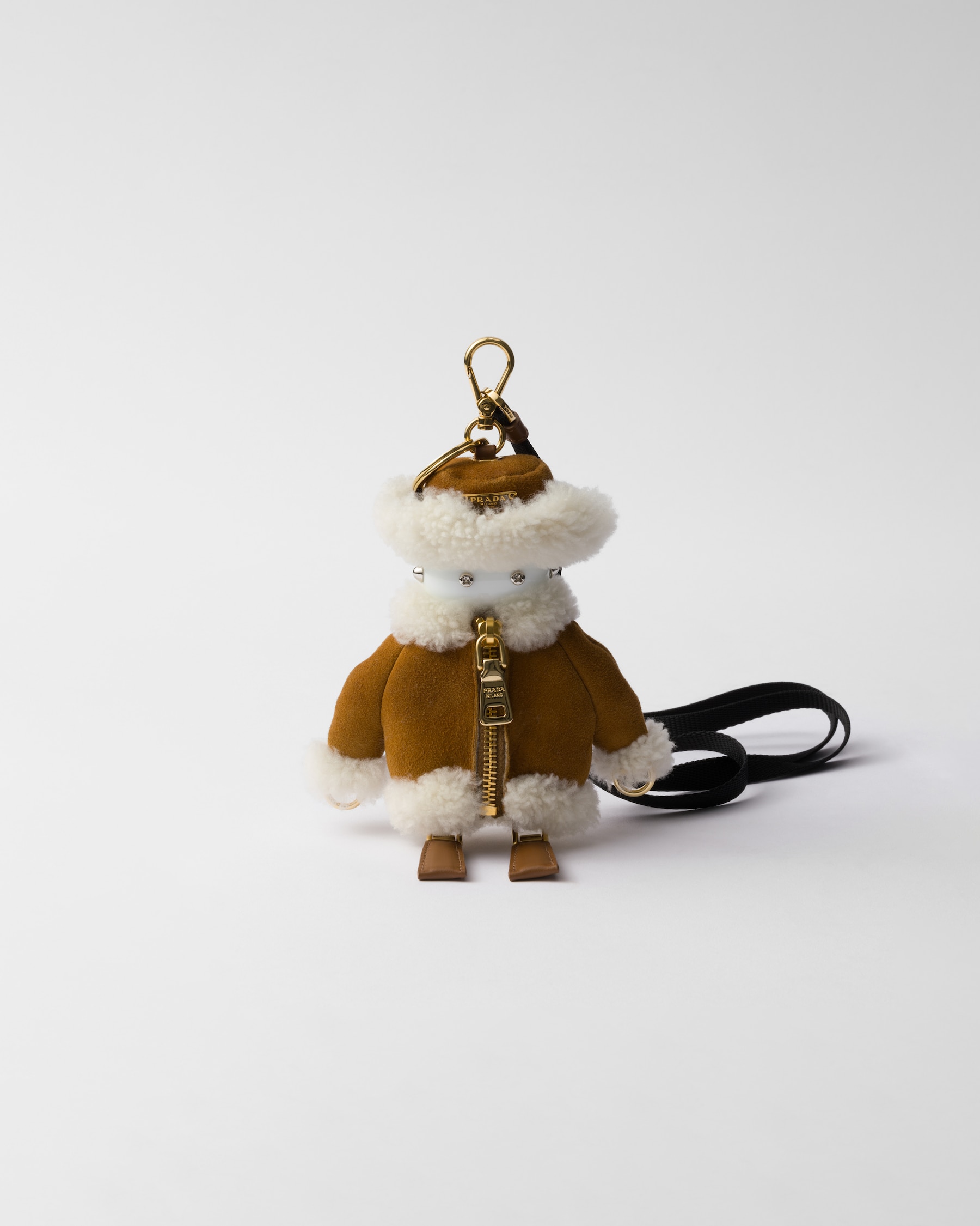 Honey Soft Robot Shearling Bag Charm | PRADA