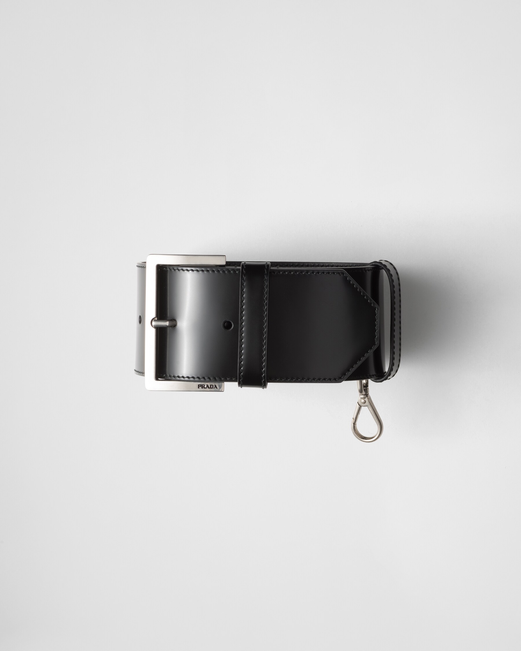 Black Leather Wrist Strap | PRADA