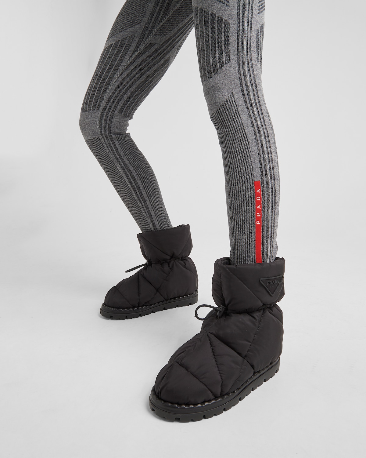 Black Padded Nylon Booties | PRADA