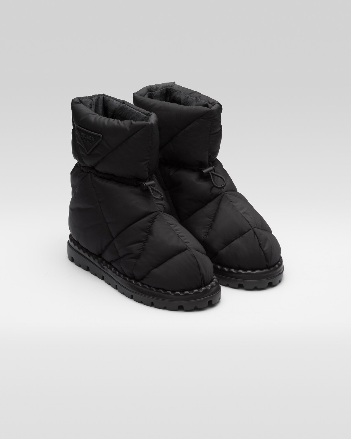 Black Padded Nylon Booties | PRADA