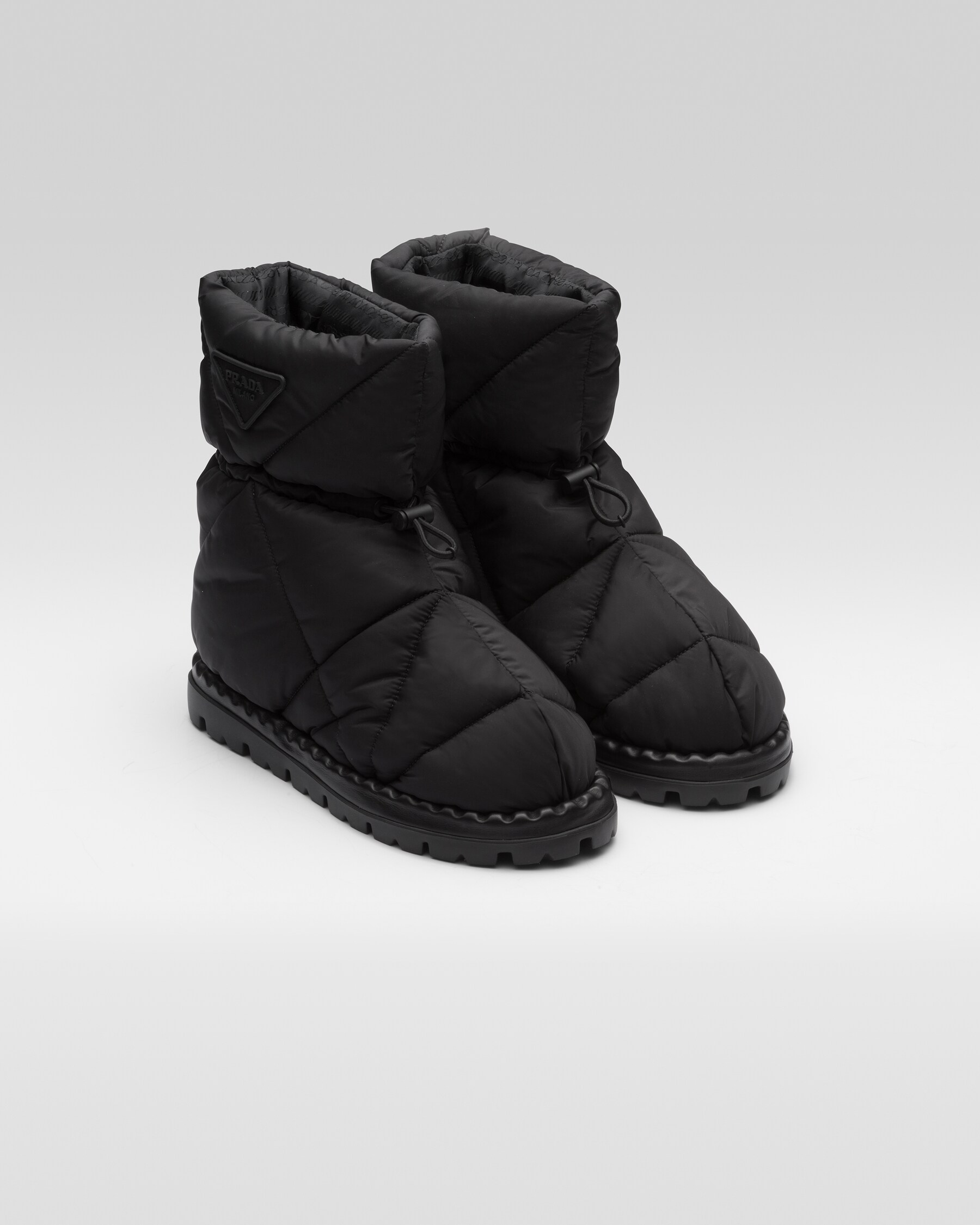 Black Padded Nylon Booties | PRADA