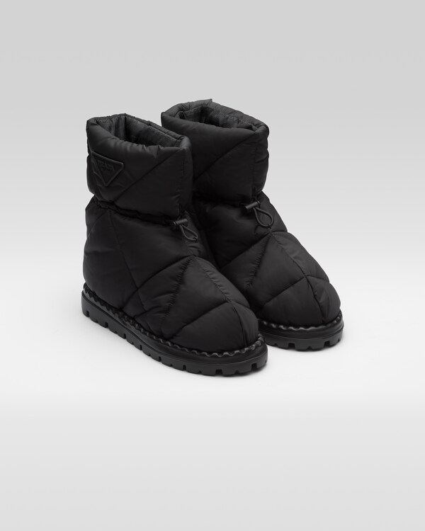 Black Padded Nylon Booties | PRADA