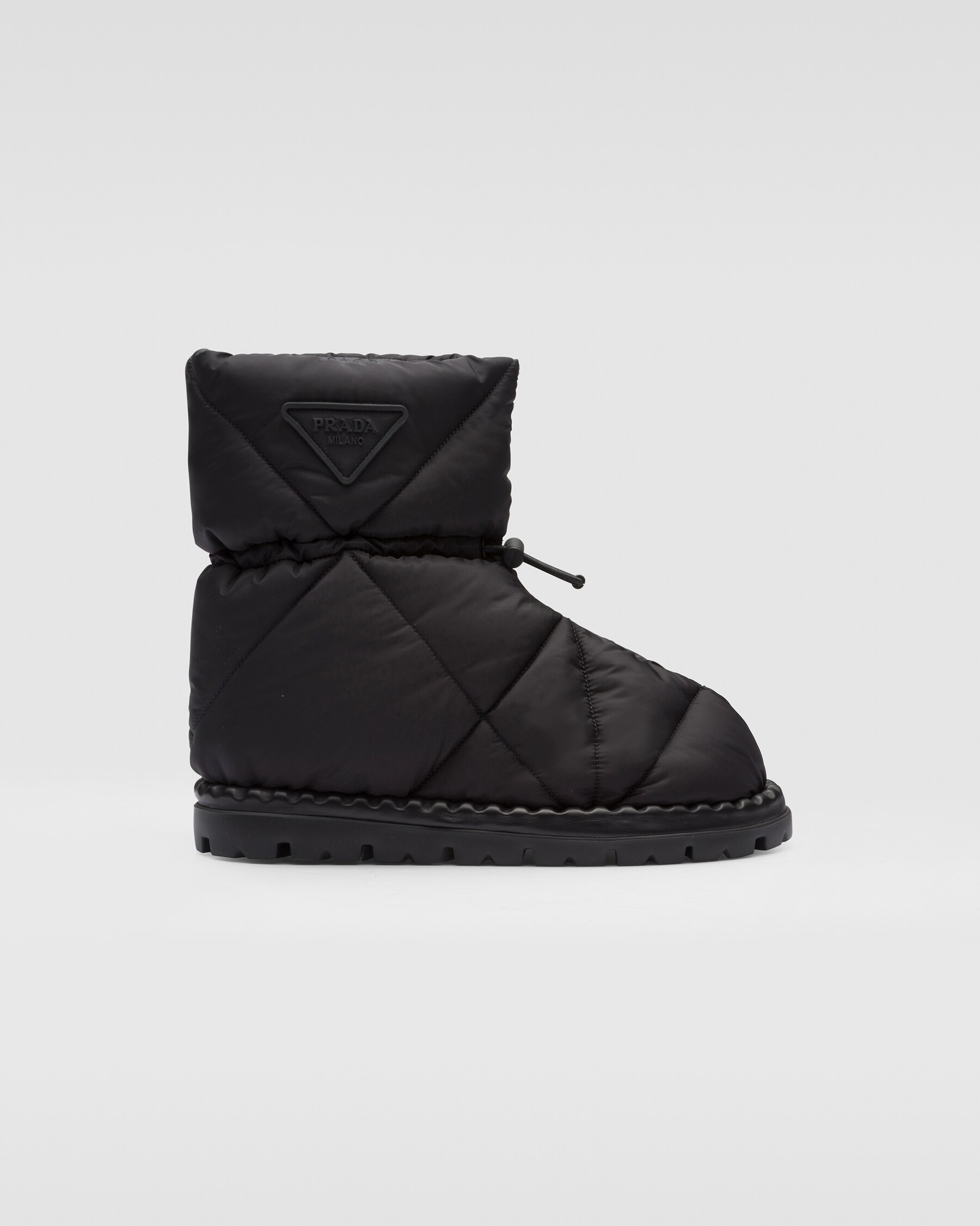 Black Padded Nylon Booties | PRADA