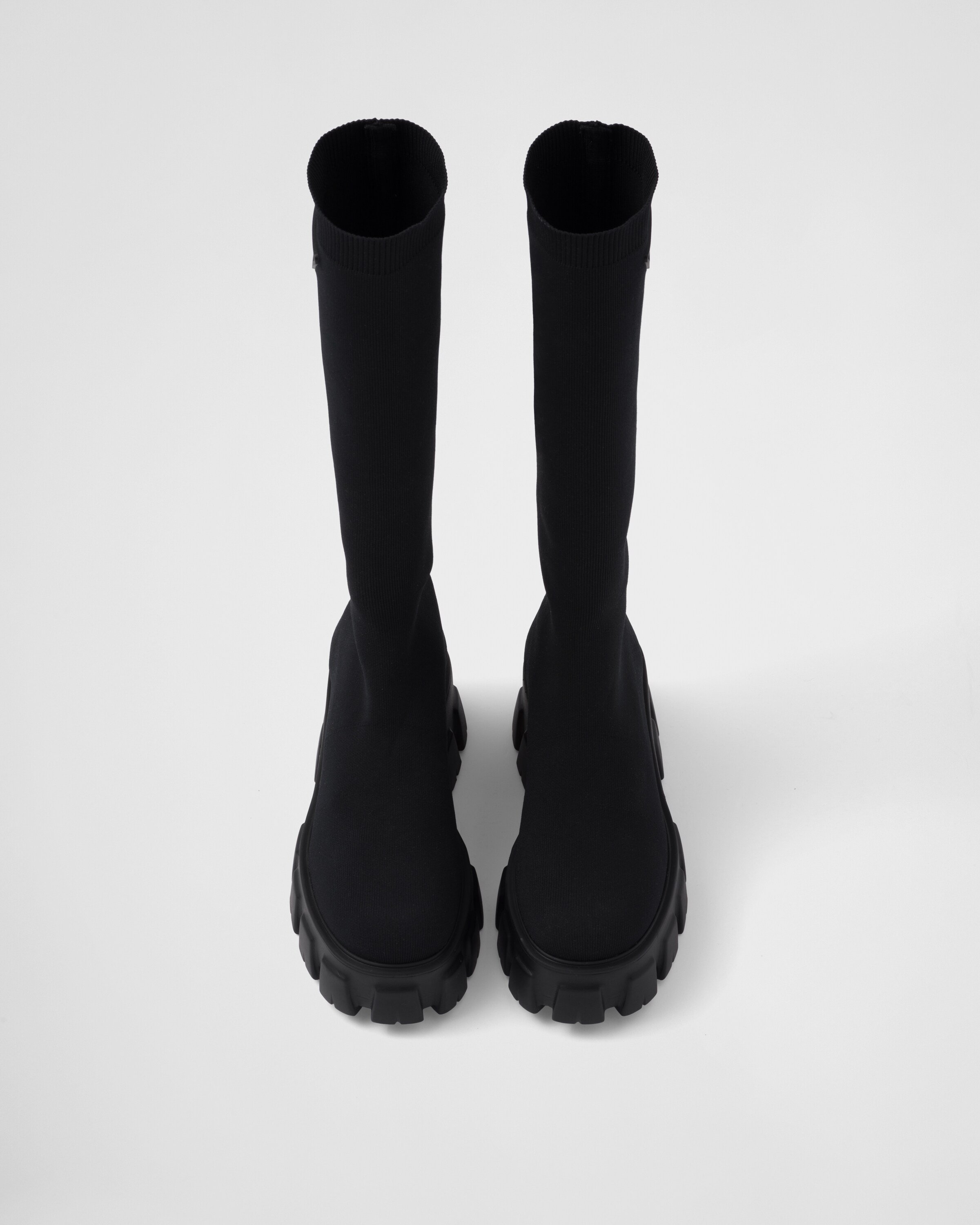 Botas de punto Monolith Negro | Prada