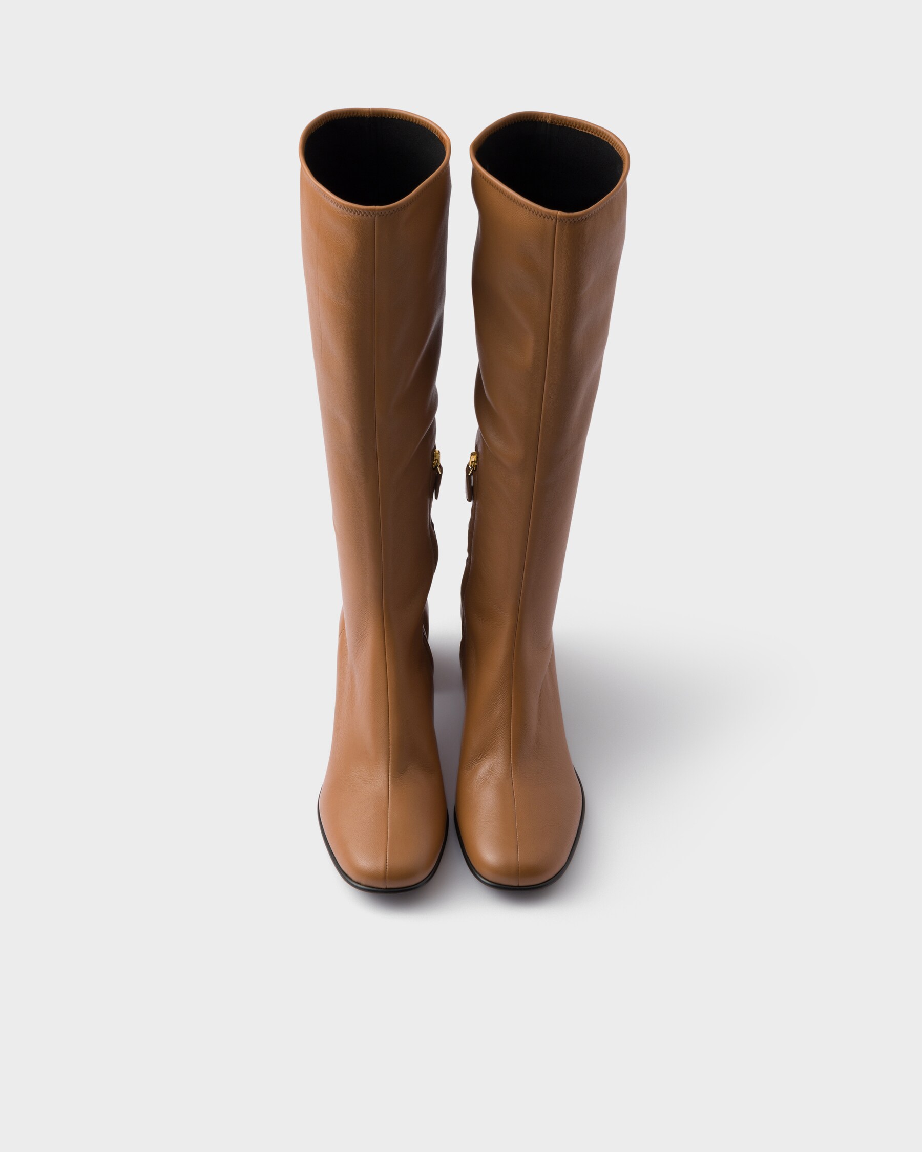 Caramel Stretch Nappa Leather Boots | PRADA