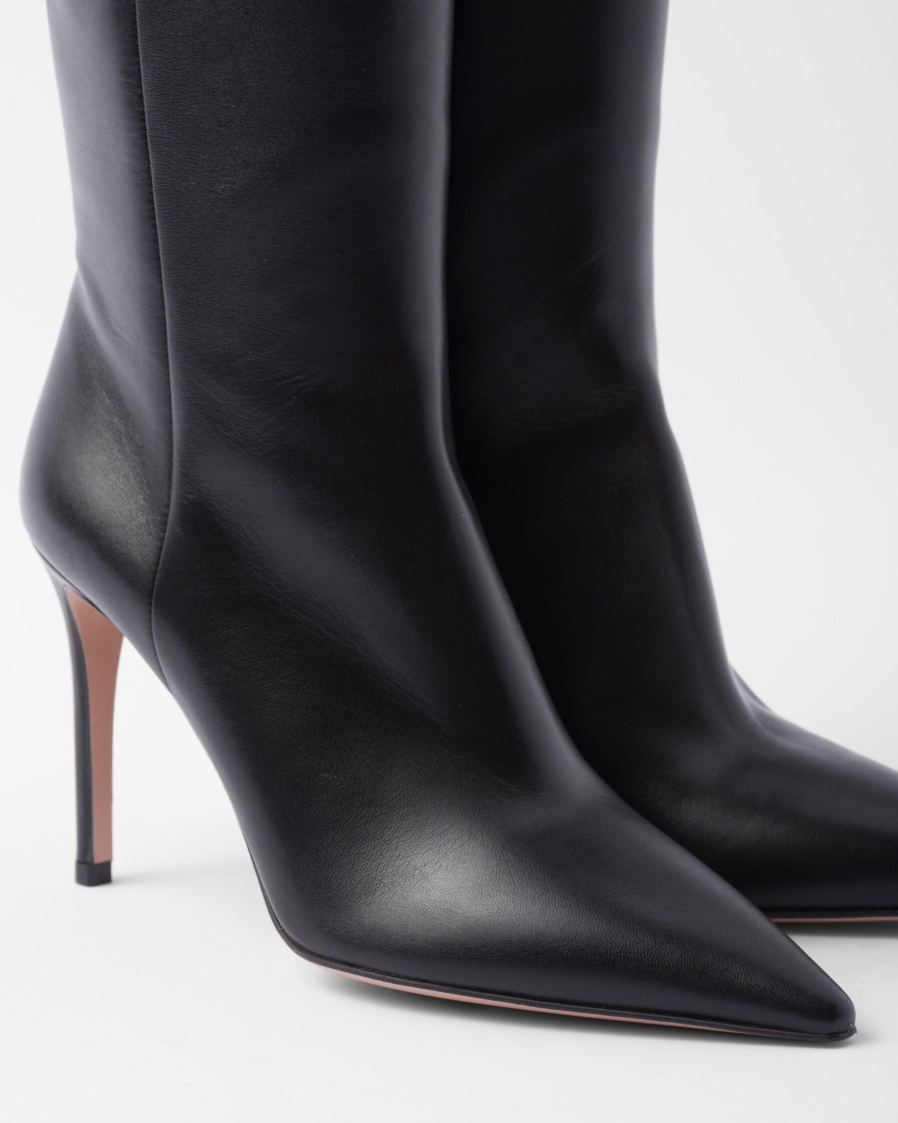 Black Nappa Leather Boots | PRADA