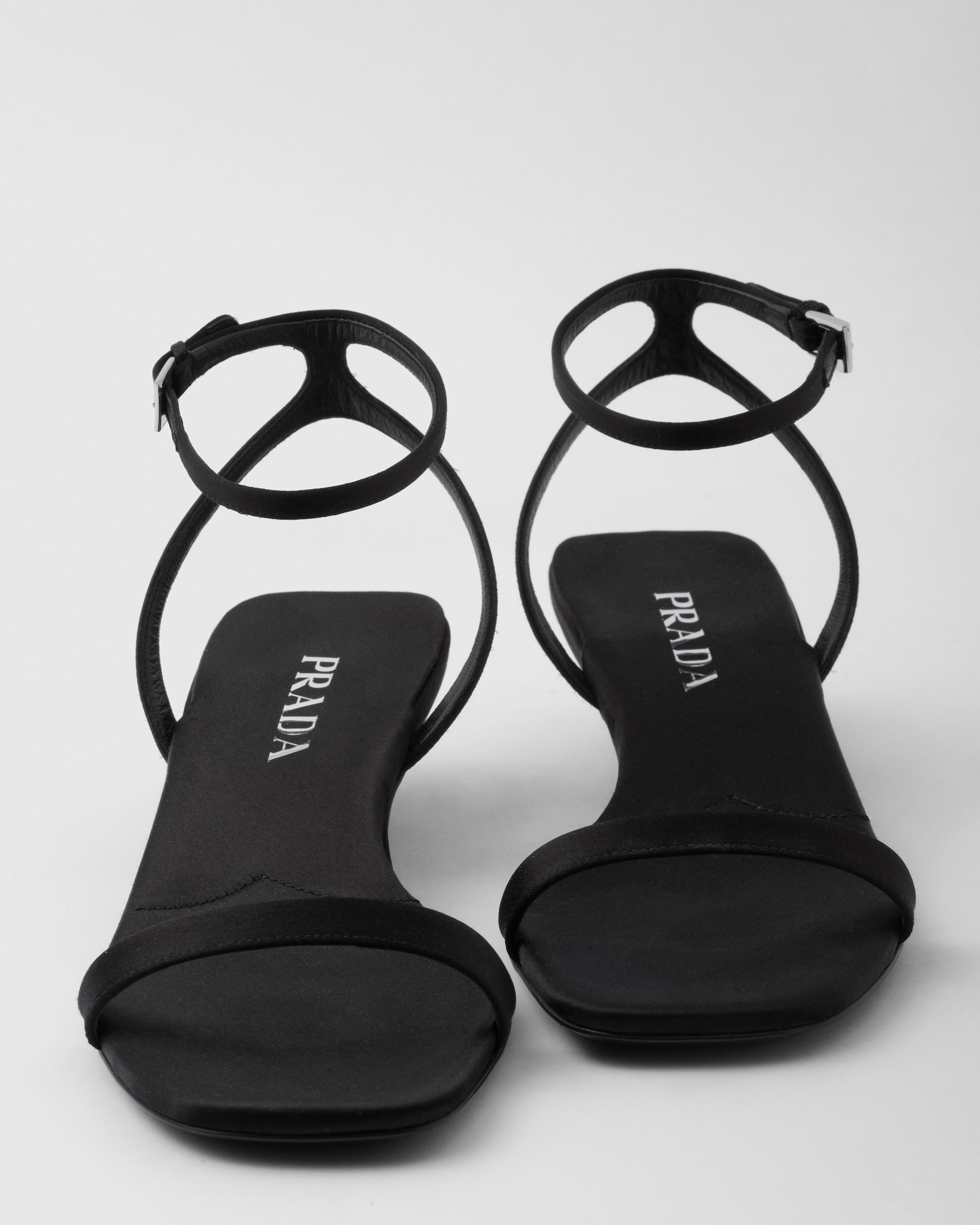 Black Satin Sandals | PRADA