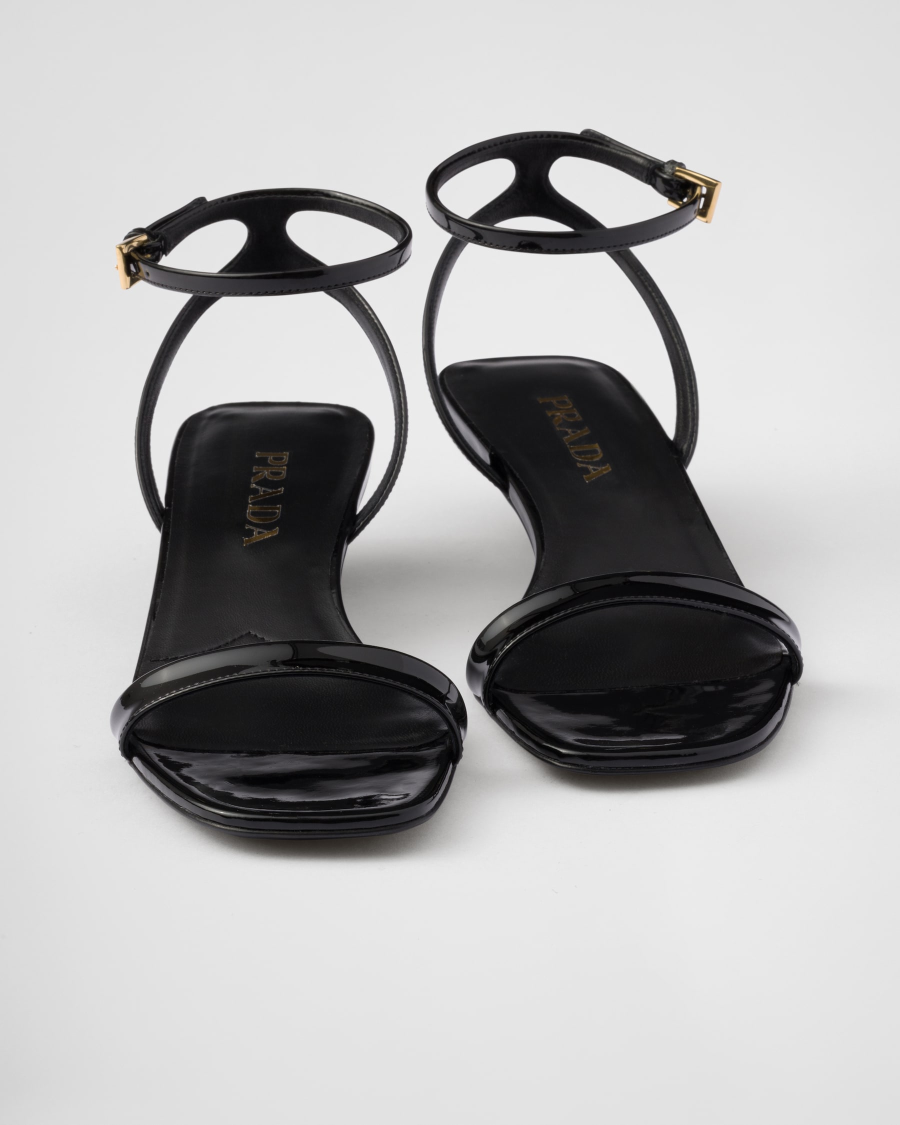 Black Patent Leather Sandals | PRADA
