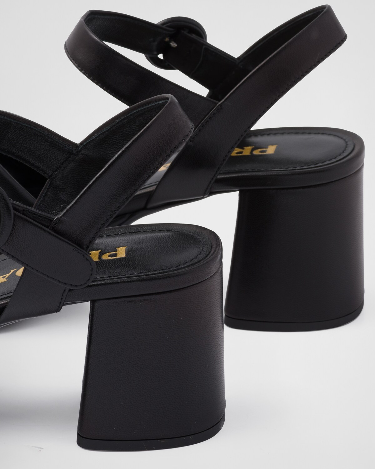 Black Quilted Nappa Leather Platform Sandals | PRADA