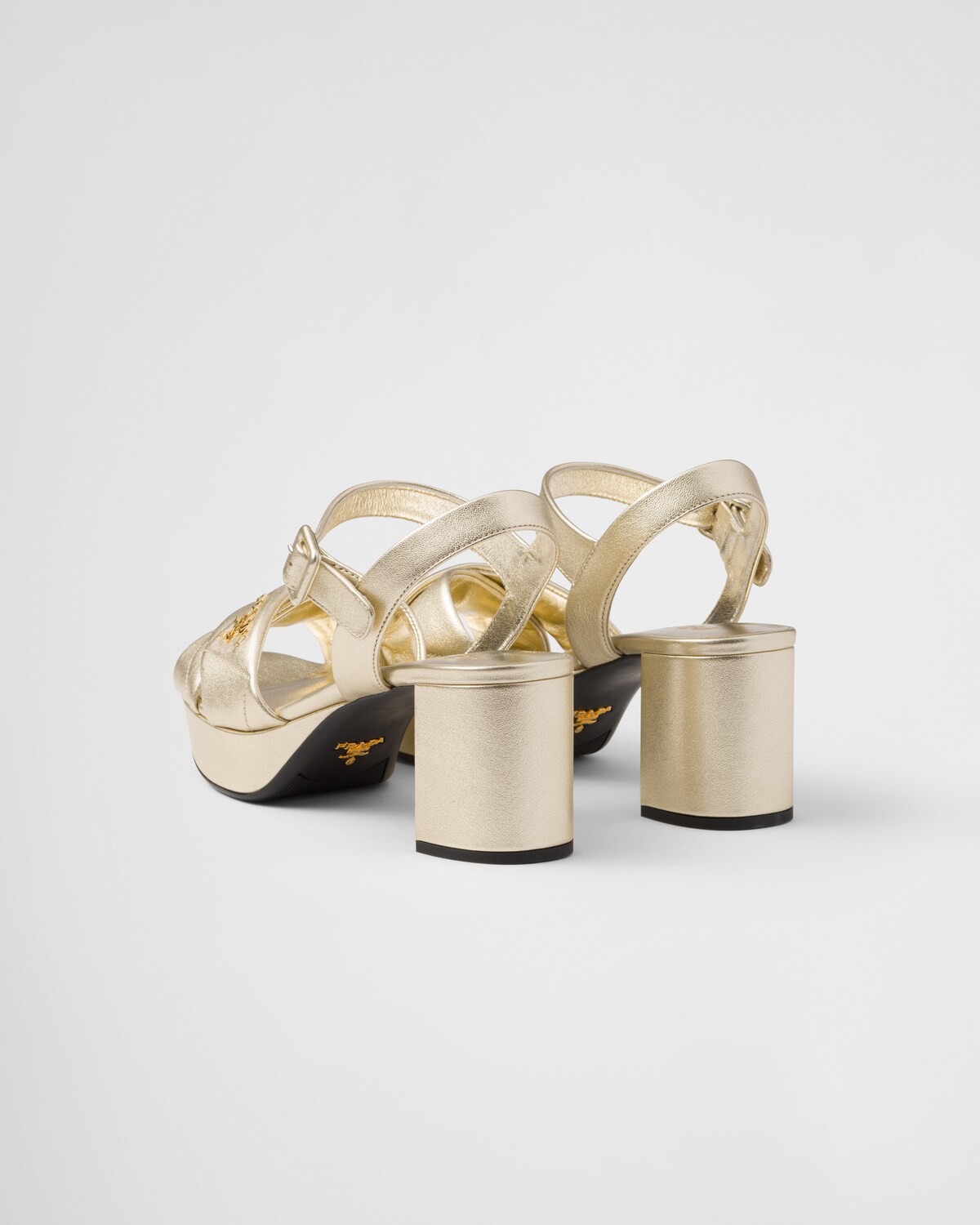 Pyrite Quilted Nappa Leather Platform Sandals | PRADA