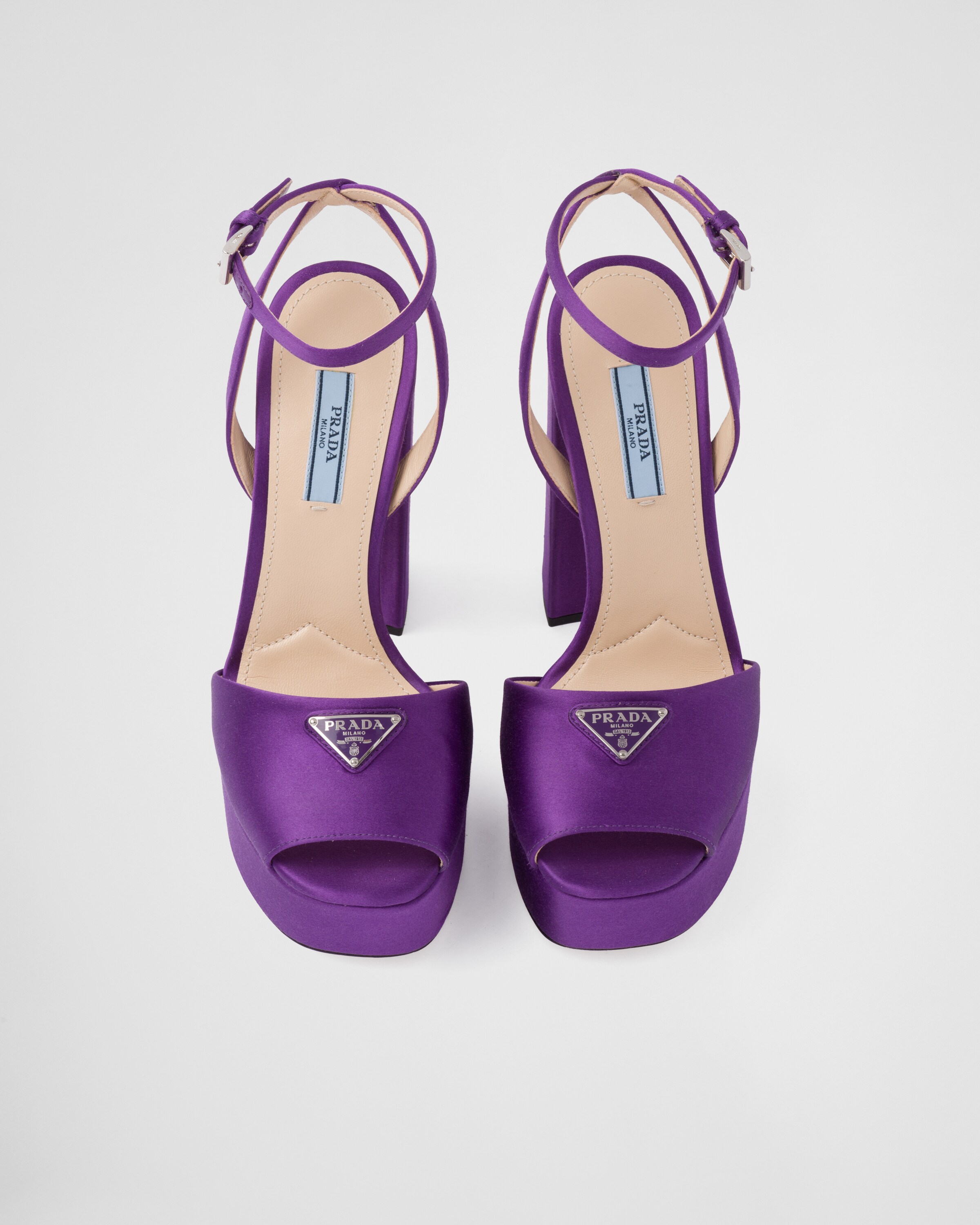 Violet High-heeled satin sandals | Prada