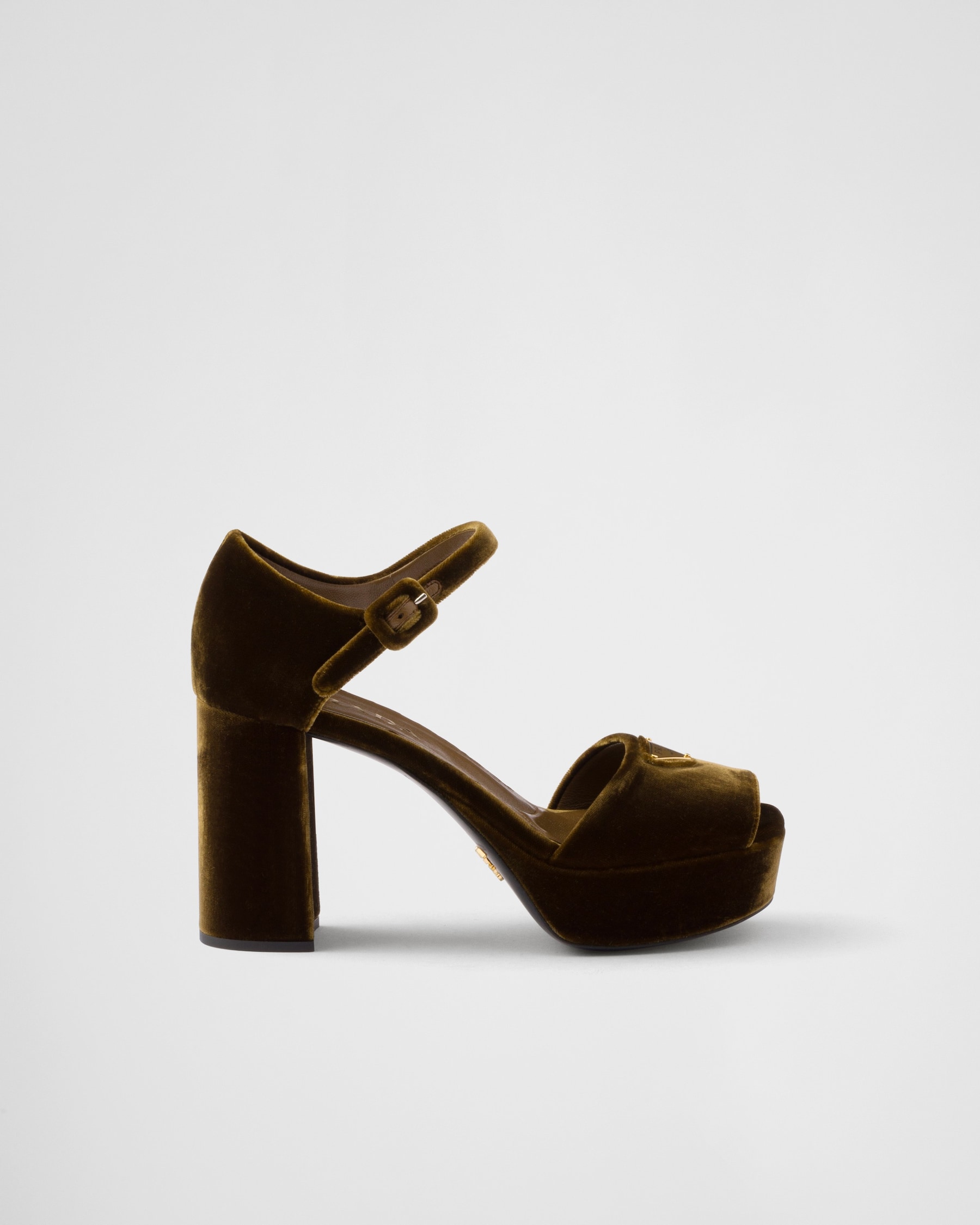 Oak Velvet Platform Sandals | PRADA