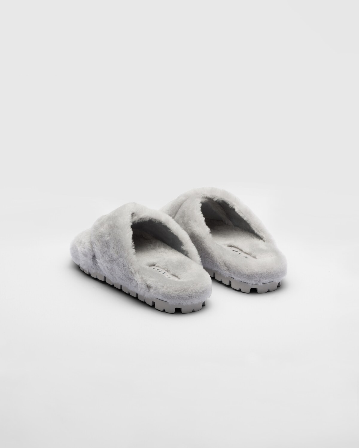 Cornflower Shearling Sandals | PRADA