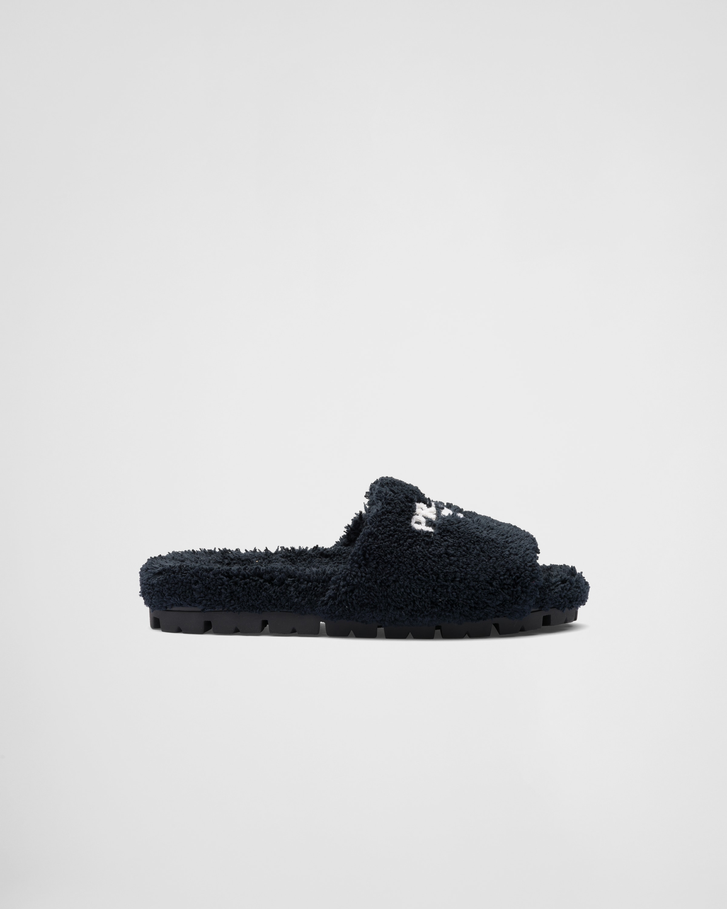 Black/white Terry cloth slides | Prada