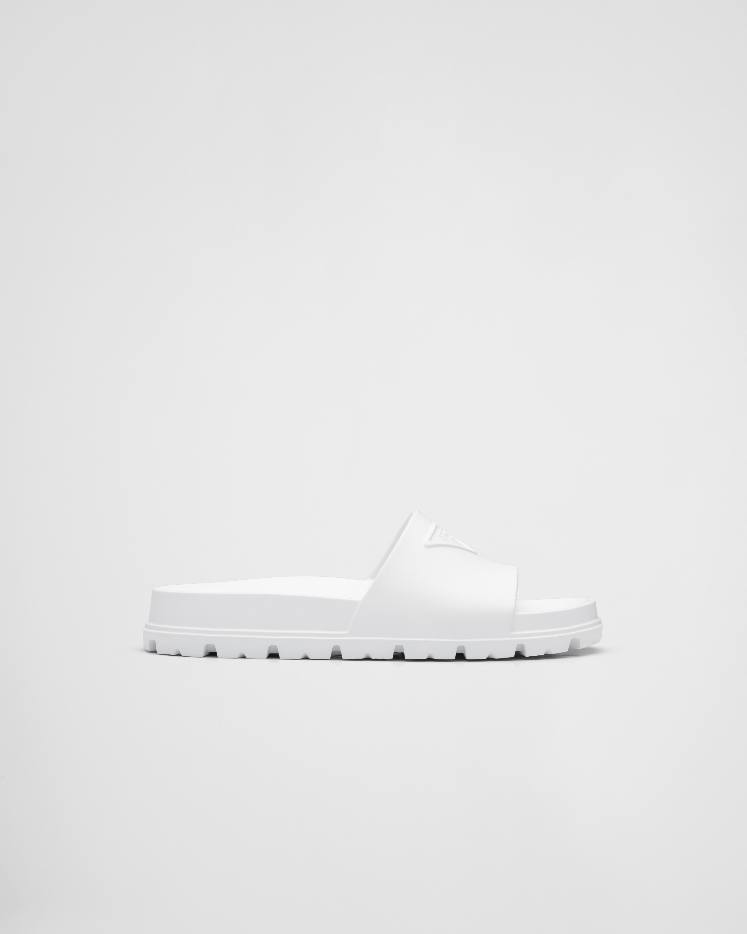 White Rubber slides | Prada