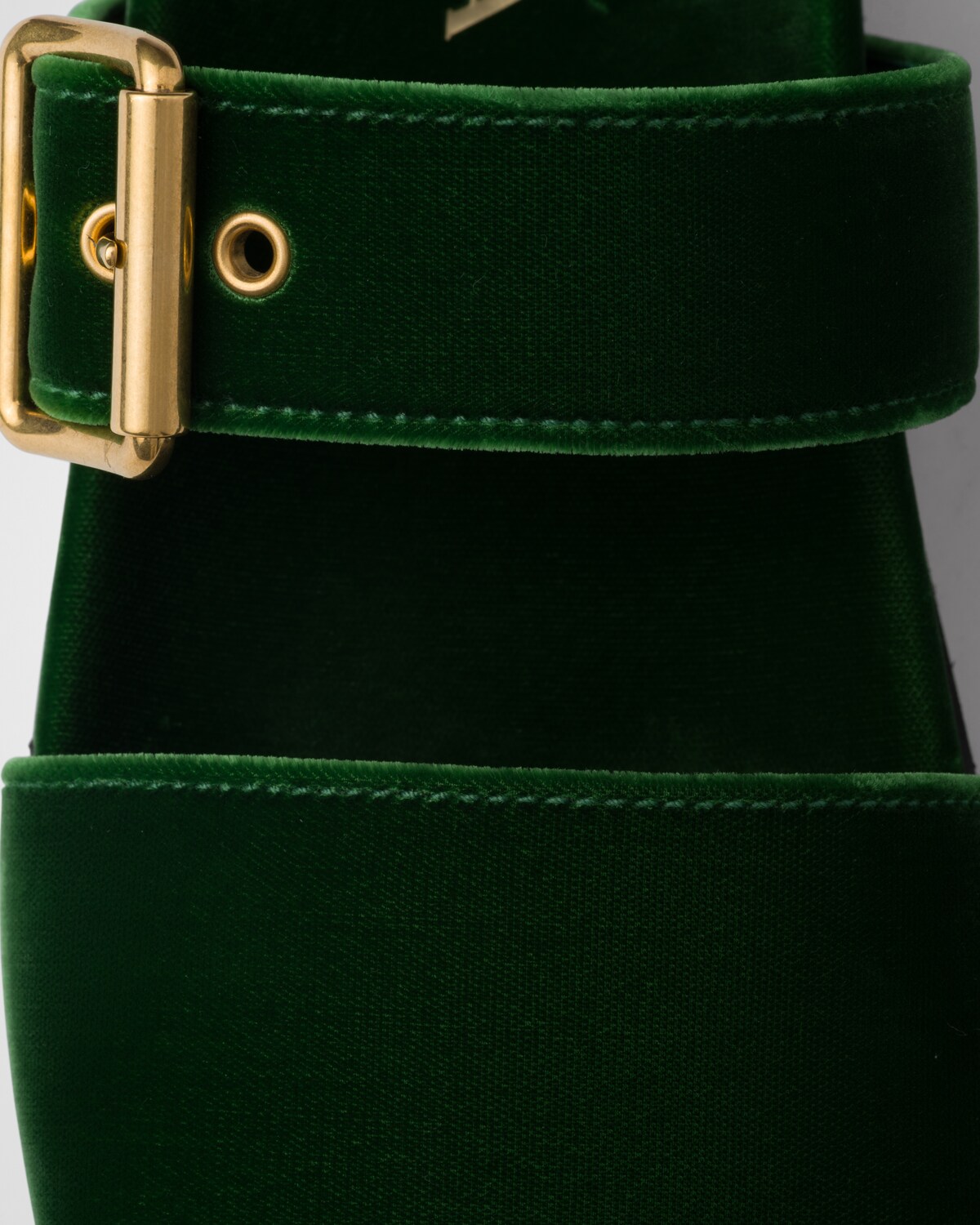 Laurel Green Velvet Slides | PRADA