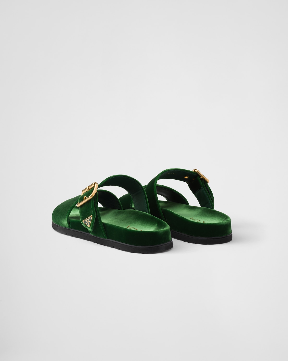 Laurel Green Velvet Slides | PRADA