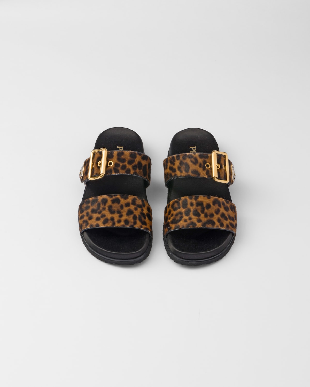 Honey Printed Leather Slides | PRADA