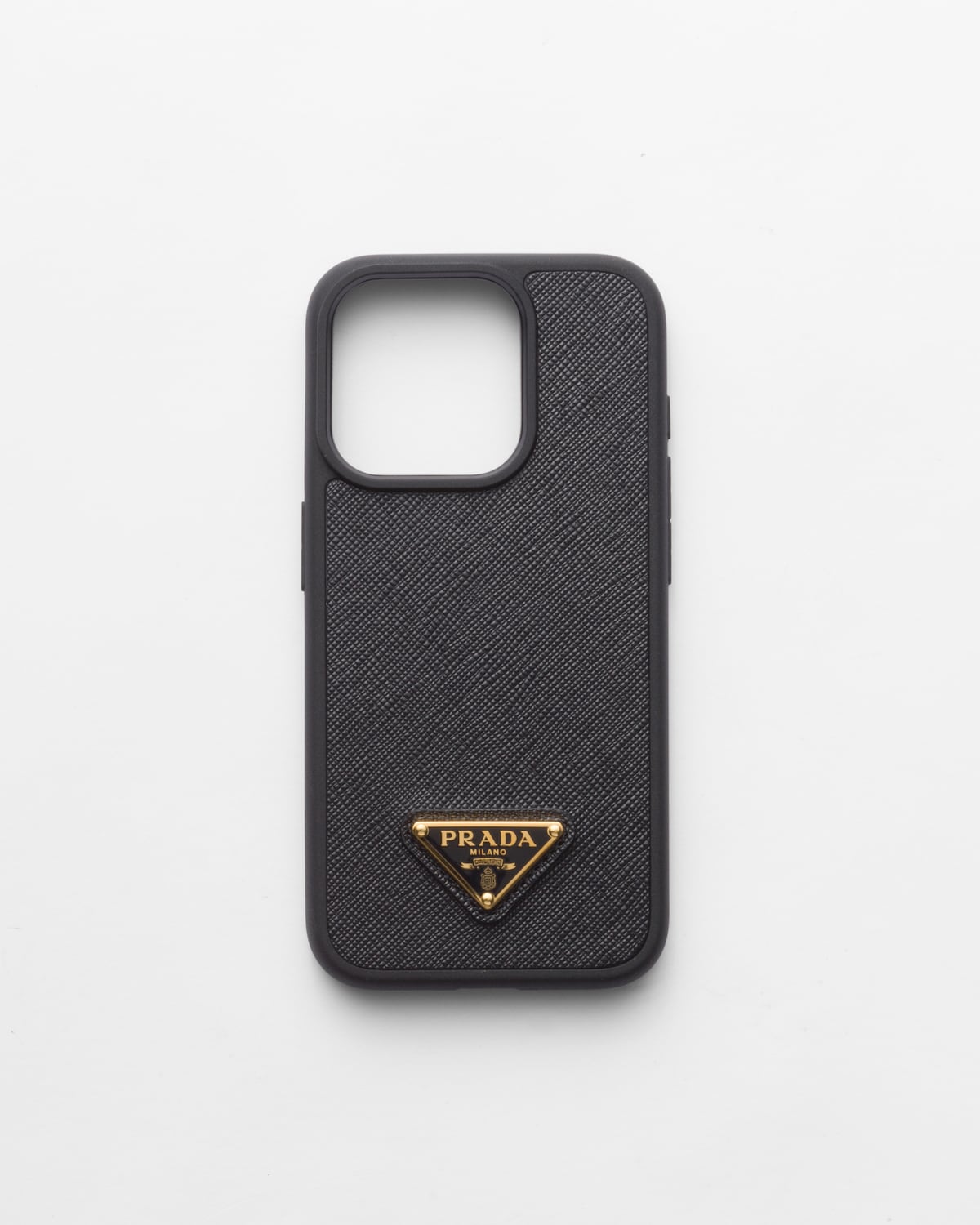 Black Saffiano Leather Cover For Iphone 15 Pro | PRADA