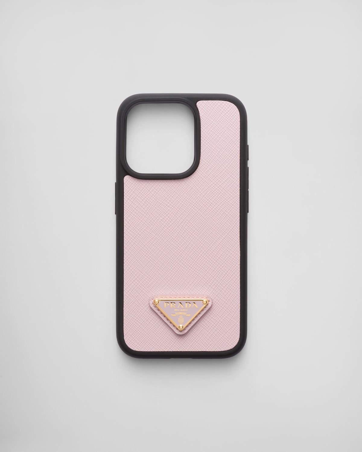 Alabaster Pink Saffiano Leather Cover For Iphone 15 Pro | PRADA