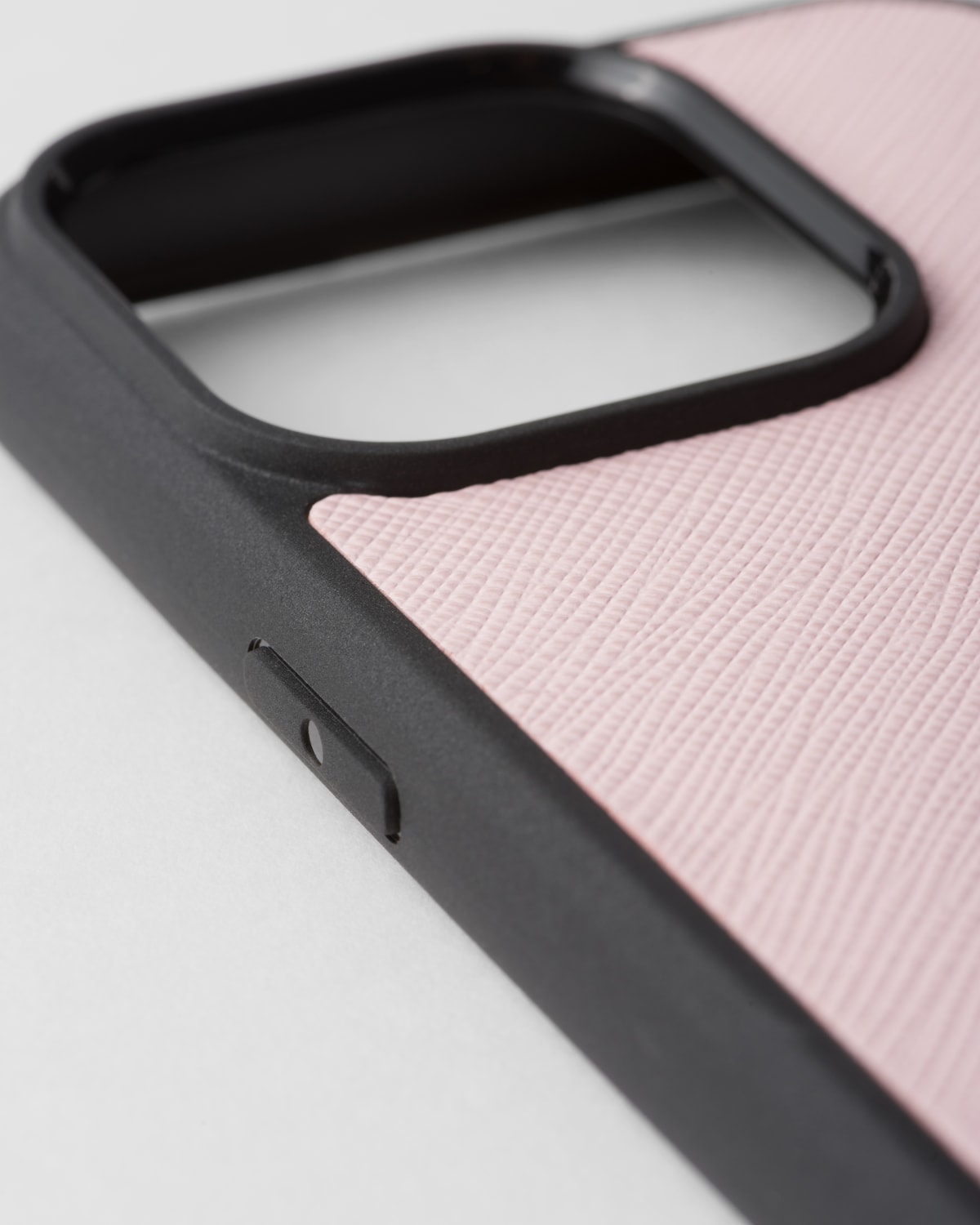 Alabaster Saffiano Leather Cover For Iphone 15 Pro | PRADA