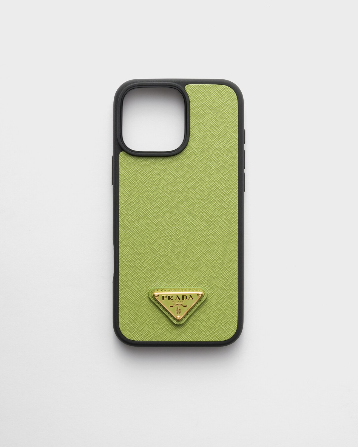 Lawn Green Saffiano Leather Case For Iphone 16 Pro Max | PRADA