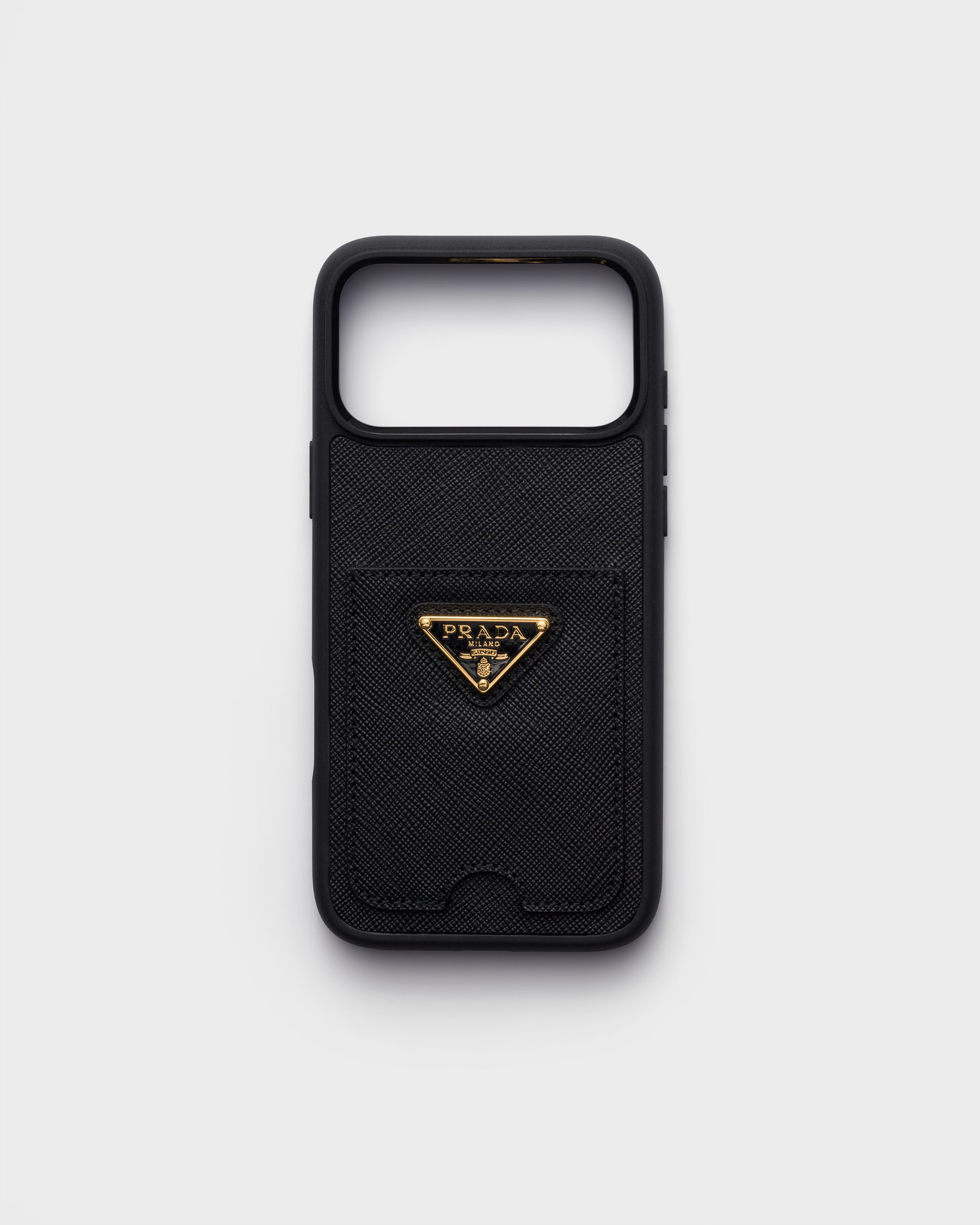 Black Saffiano Leather Case For Iphone 17 Pro Max | PRADA - United States