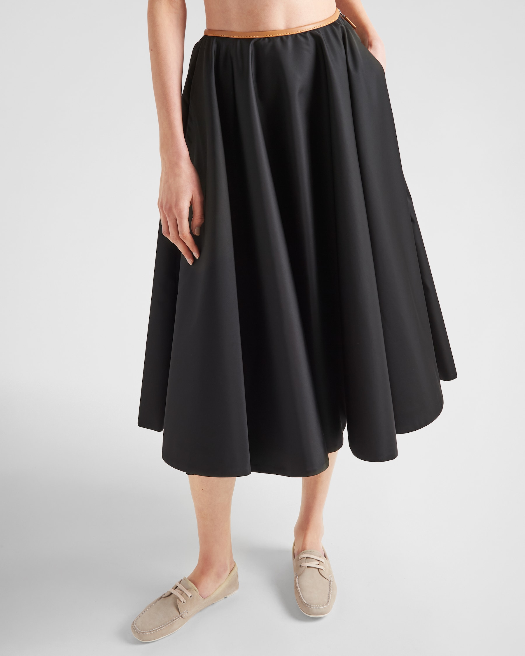 Black Full Re-nylon Skirt | PRADA