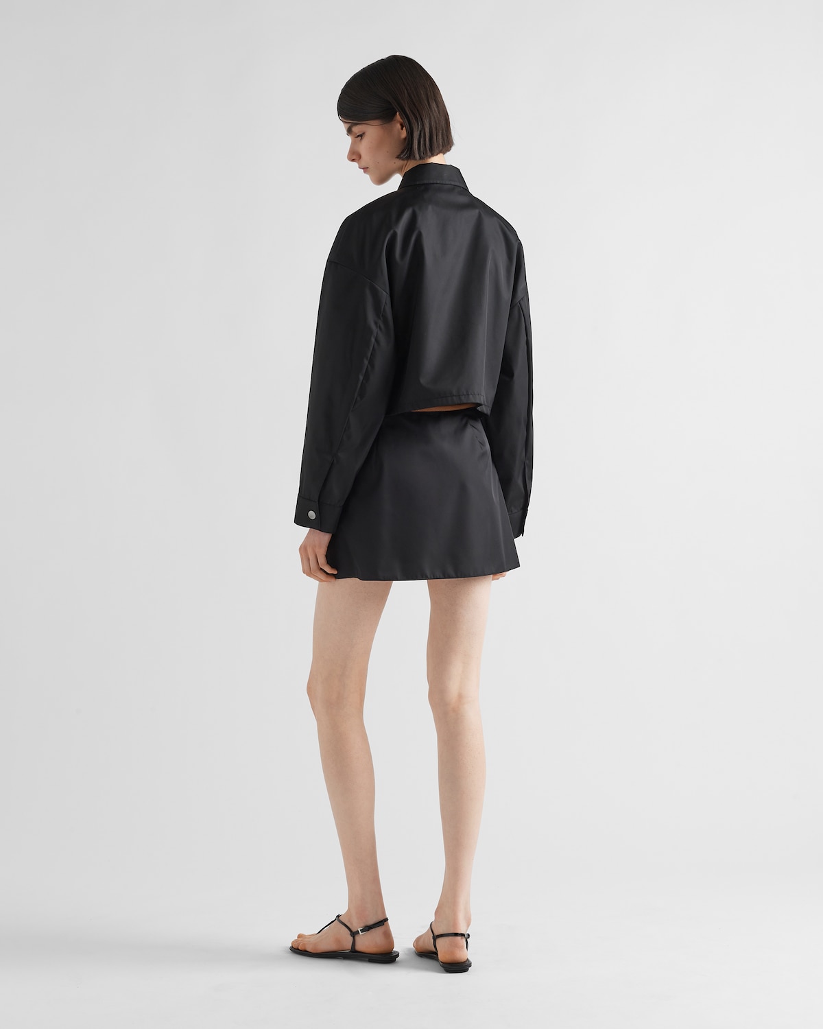 Black Re-nylon Miniskirt | PRADA
