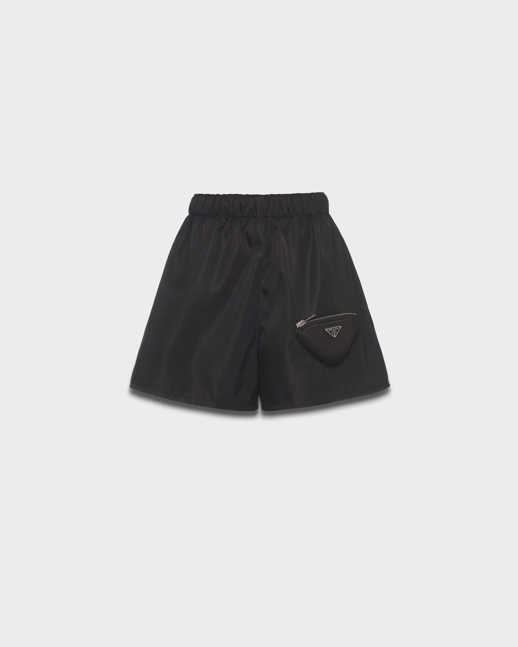 Black Re-nylon Shorts With Pouch | PRADA