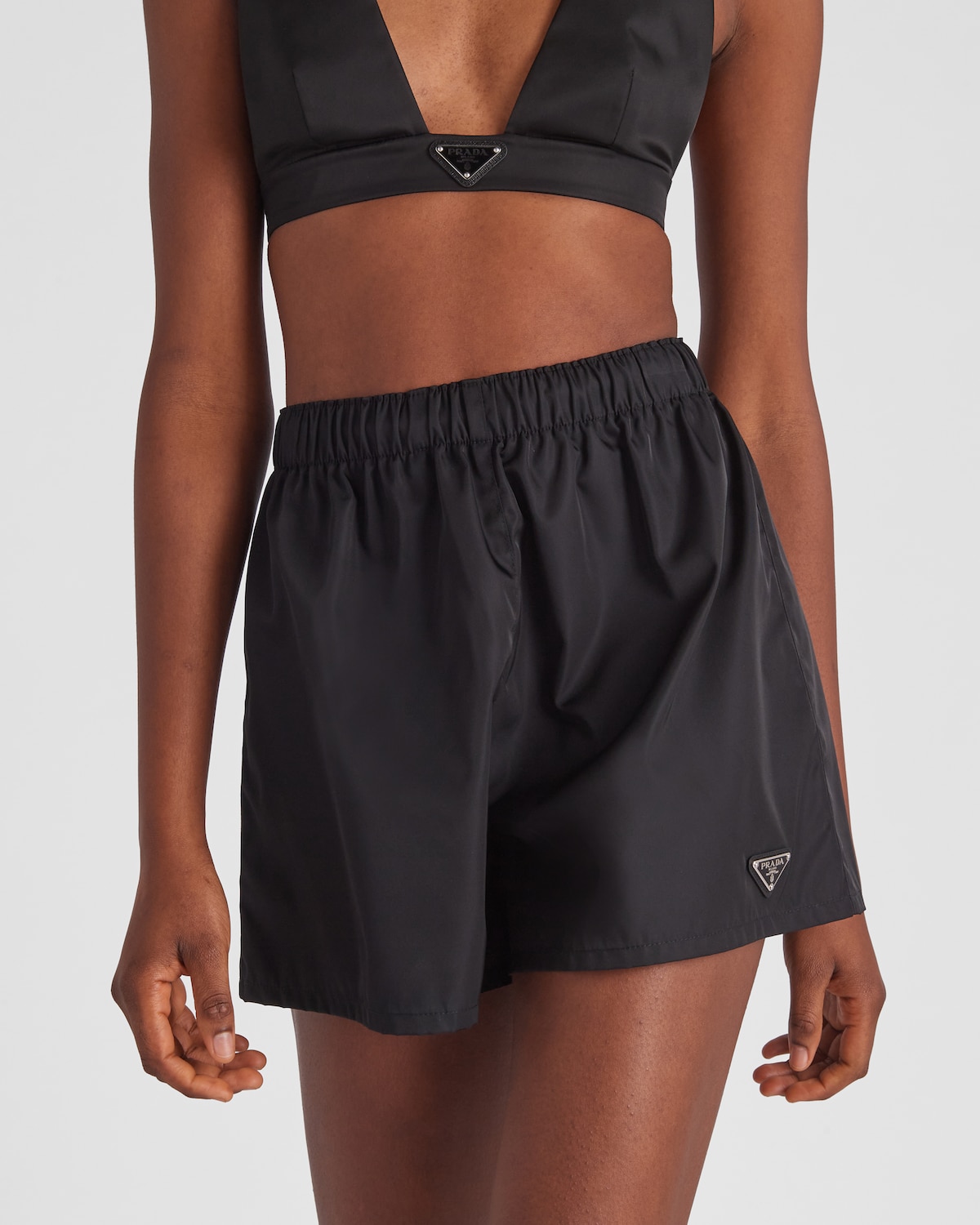 Black Re-nylon Shorts | PRADA - United States