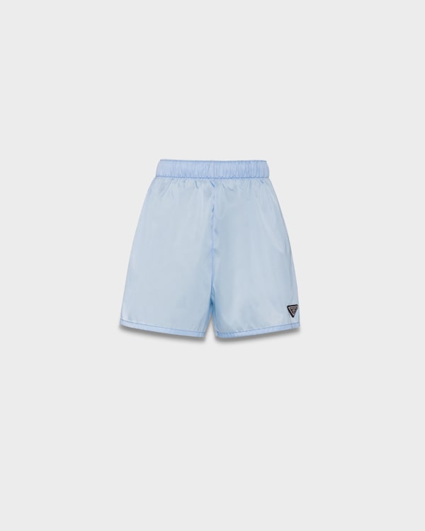 Light Blue Re-nylon Shorts | PRADA