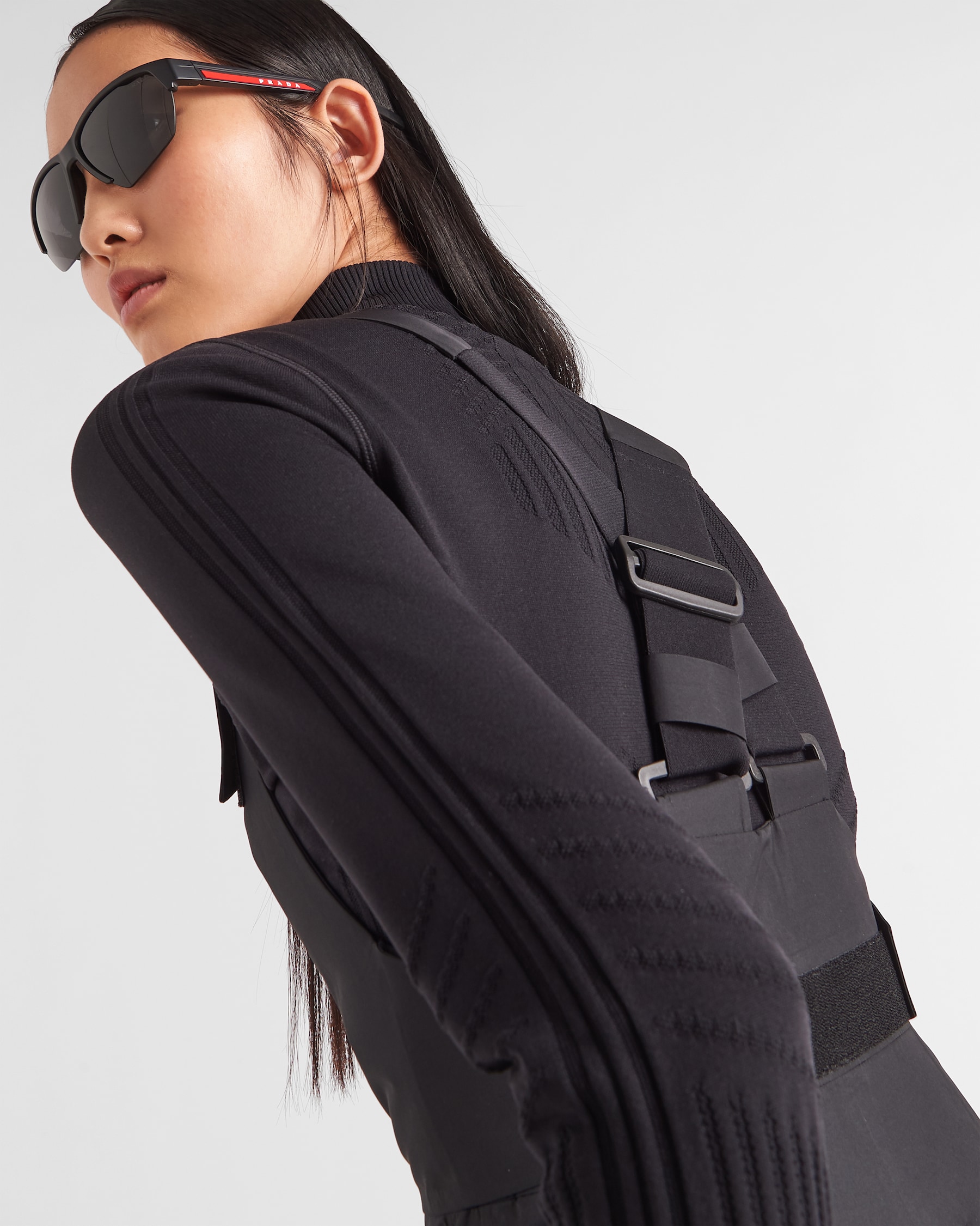Black Extreme-tex Ski Suit With Straps | PRADA