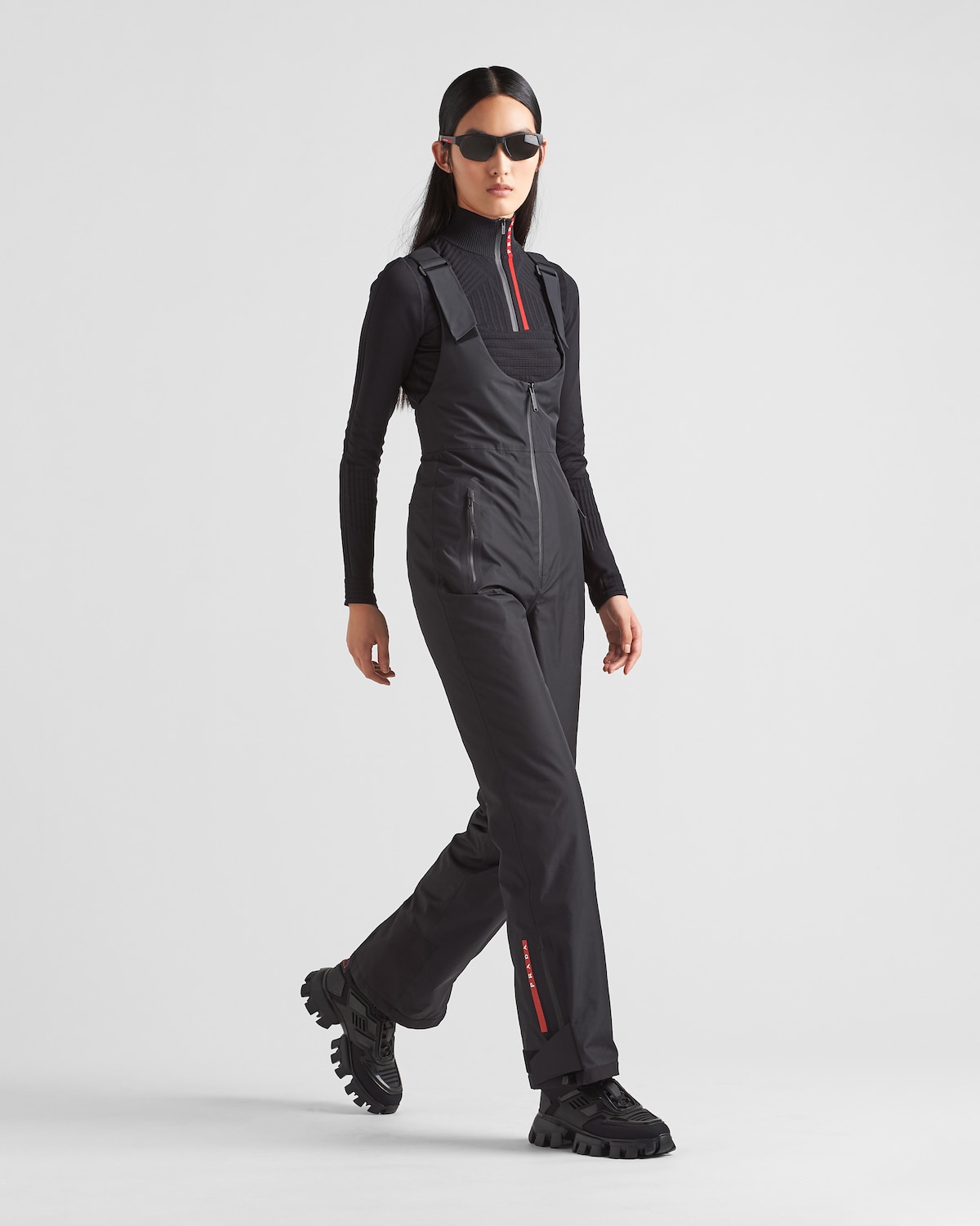 Black Extreme-tex Ski Suit With Straps | PRADA