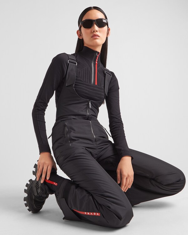 Black Extreme-tex Ski Suit With Straps | PRADA