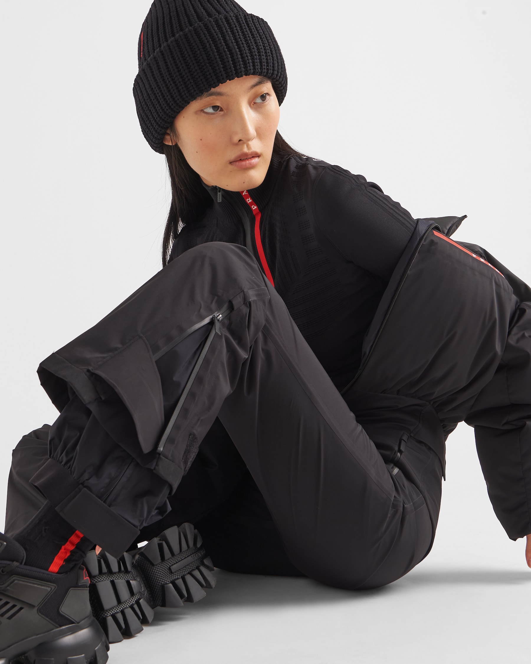 Black Extreme-tex Stretch Ski Jumpsuit | PRADA